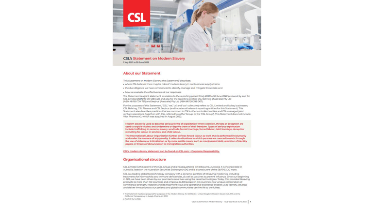 Annual Publications | CSL